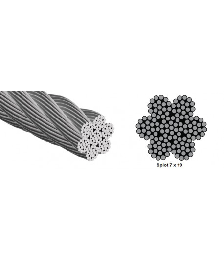 Lina stalowa nierdzewna miękka 8,0 7x19